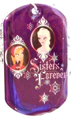 Disney Frozen Elsa Dog Tag Necklace Princess Anna Foil Collectible Rare ...