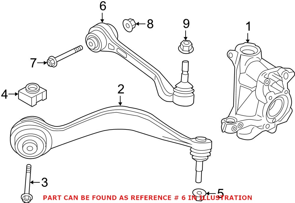 Genuine OEM Front Right Rearward Suspension Control Arm for BMW ...