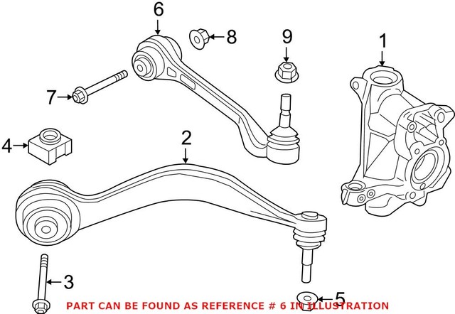 Genuine OEM Front Right Rearward Suspension Control Arm for BMW ...