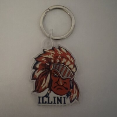 Chief Illiniwek Fighting Illini Angry Chief Acrylic Keychain | eBay