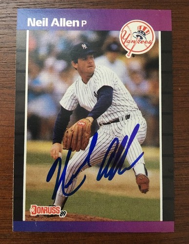 NEIL ALLEN 1989 DONRUSS AUTOGRAPHED SIGNED AUTO BASEBALL CARD 196 ...