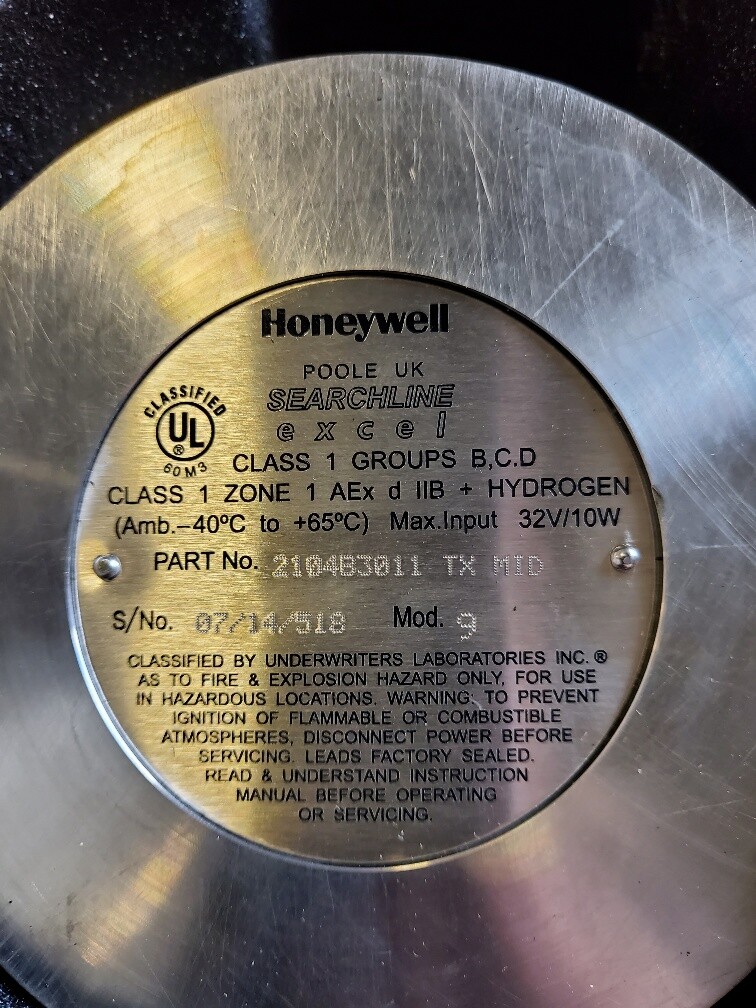 Honeywell Searchline Excel 02104-N-5020 Open Path Flammable Gas ...