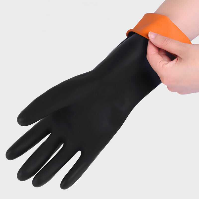 1pair 45/55cm PPE Latex Gauntlets Long Gloves Rubber Anti Chemical ...