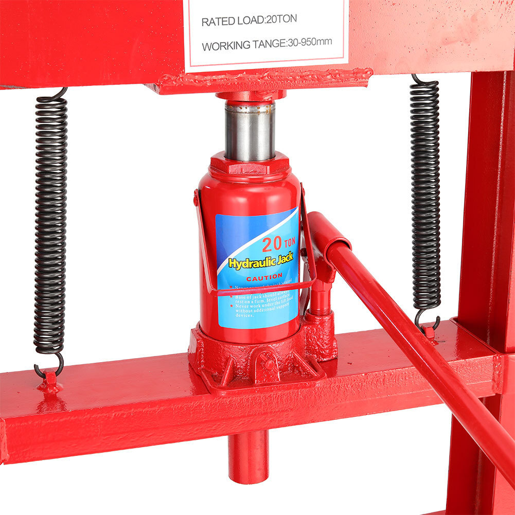 Red 20Ton Hydraulic Jack Workshop Press Machine Garage Bearing Shop ...