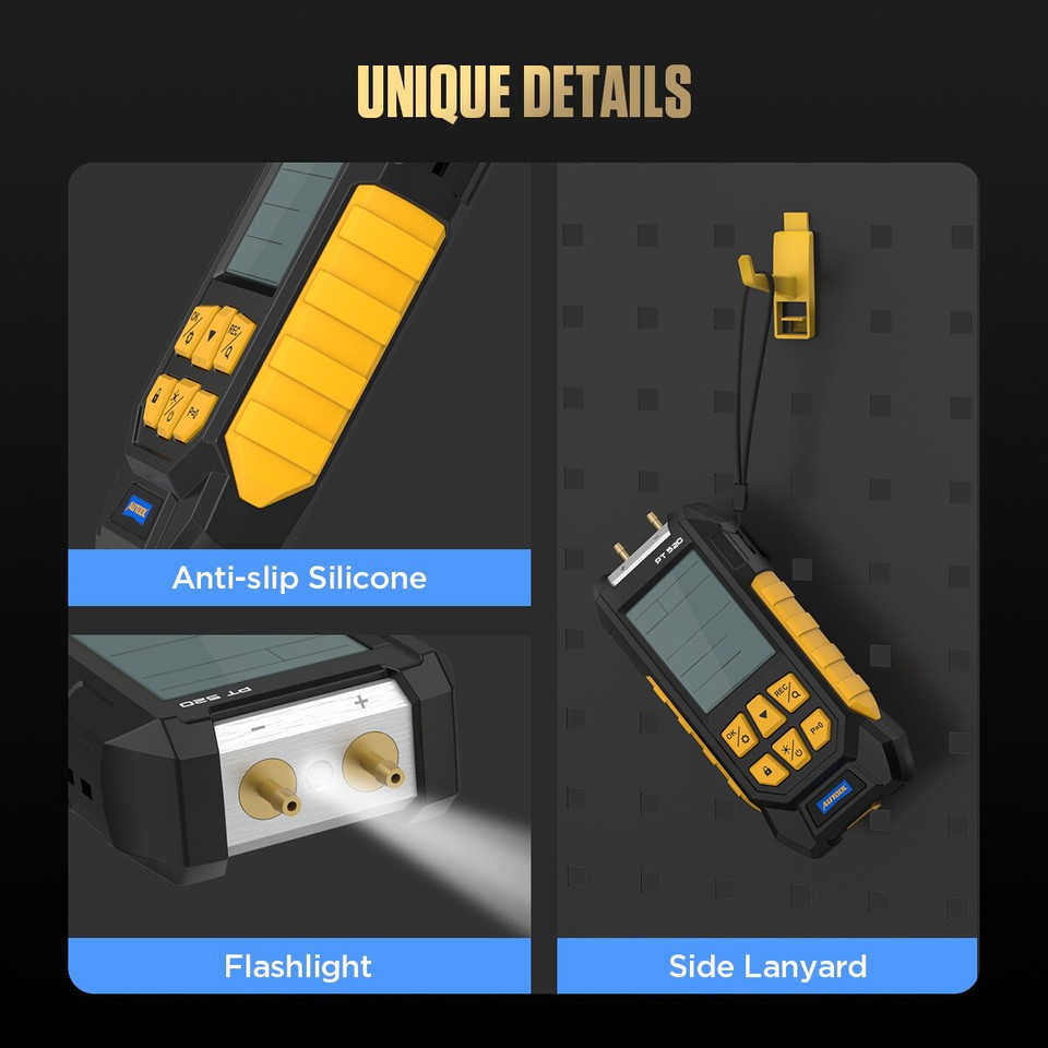 AUTOOL PT520 Digital Manometer Dual Port Air Pressure Meter HVAC Gas ...