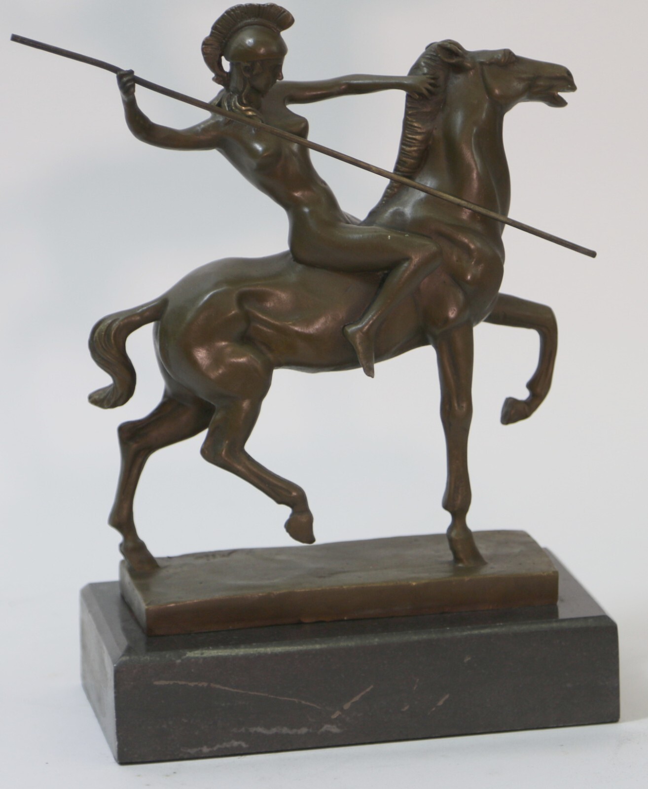 Sexy Amazonian Female Warrior 100% Solid Bronze Figurine Sculpture ...