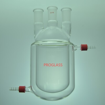 Lab Three Straight Necks Jacket Reaction Flask | eBay