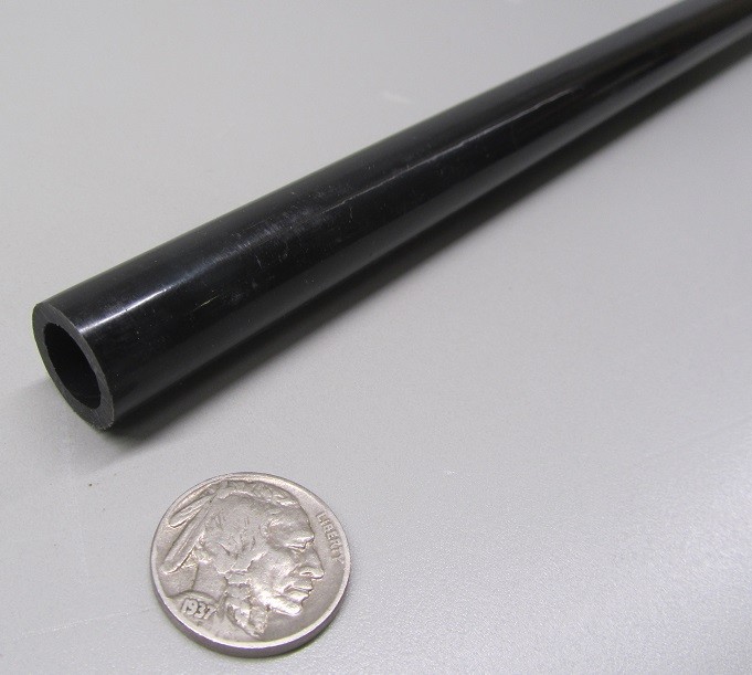 Delrin Acetal Black Tube 0.625" Oversize OD x .500" Undersize ID x 12 ...