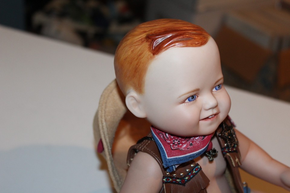 John Wayne Little Duke Heirloom Porcelain Doll Franklin Mint NWT w/ Tag ...