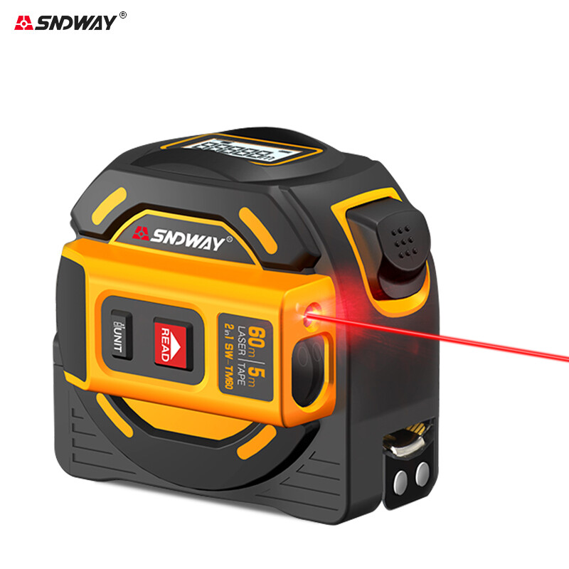 Laser Distance Measuring Tape Digital Tape Measure 2-in-1 Laser ...