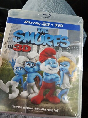 The Smurfs (Blu-ray/DVD, 2011, 3-Disc Set, 3D/2D Includes Digital Copy ...