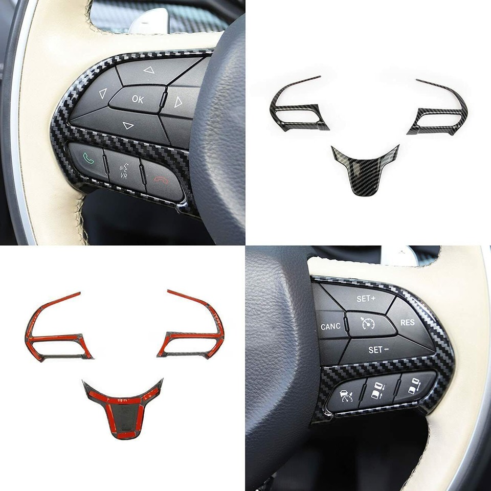 Steering Wheel Center Console Trim Kit For Chrysler 300c 15-22 Carbon ...