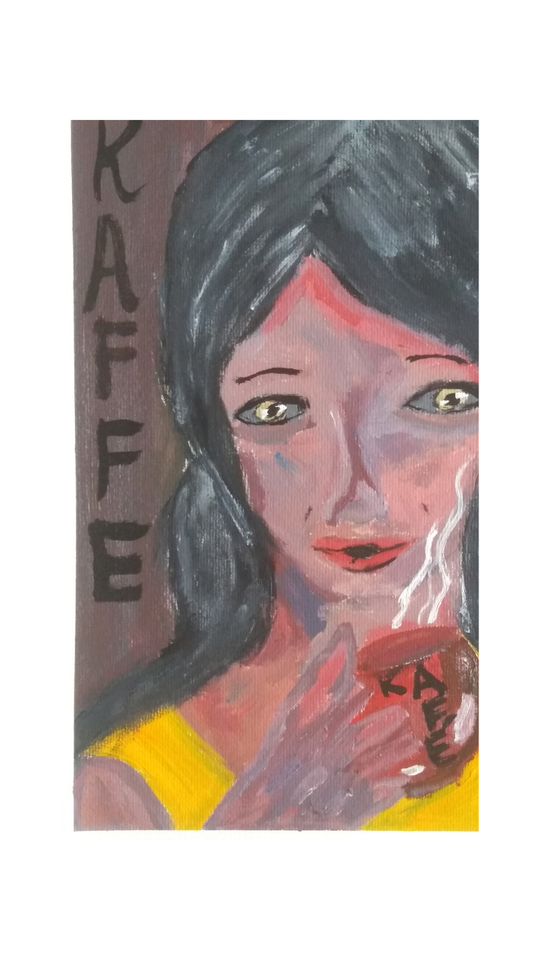 original illustration art Acrylic on A3 paper 300 grams: Title: Drikk ...