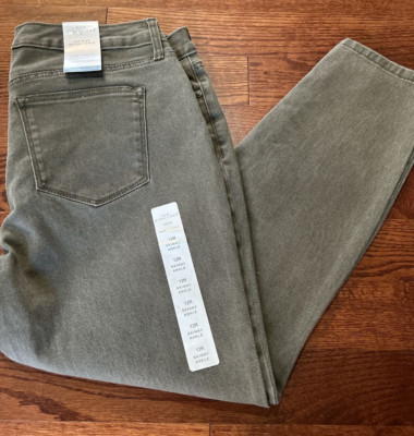 New Direction Women's Size 12R Stretch Olive Green Denim Jean Pants 12 ...
