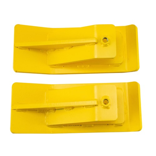2x Steel Tractor Bucket Ski Edge Tamer Skid Protector Snow Leaf Removal ...