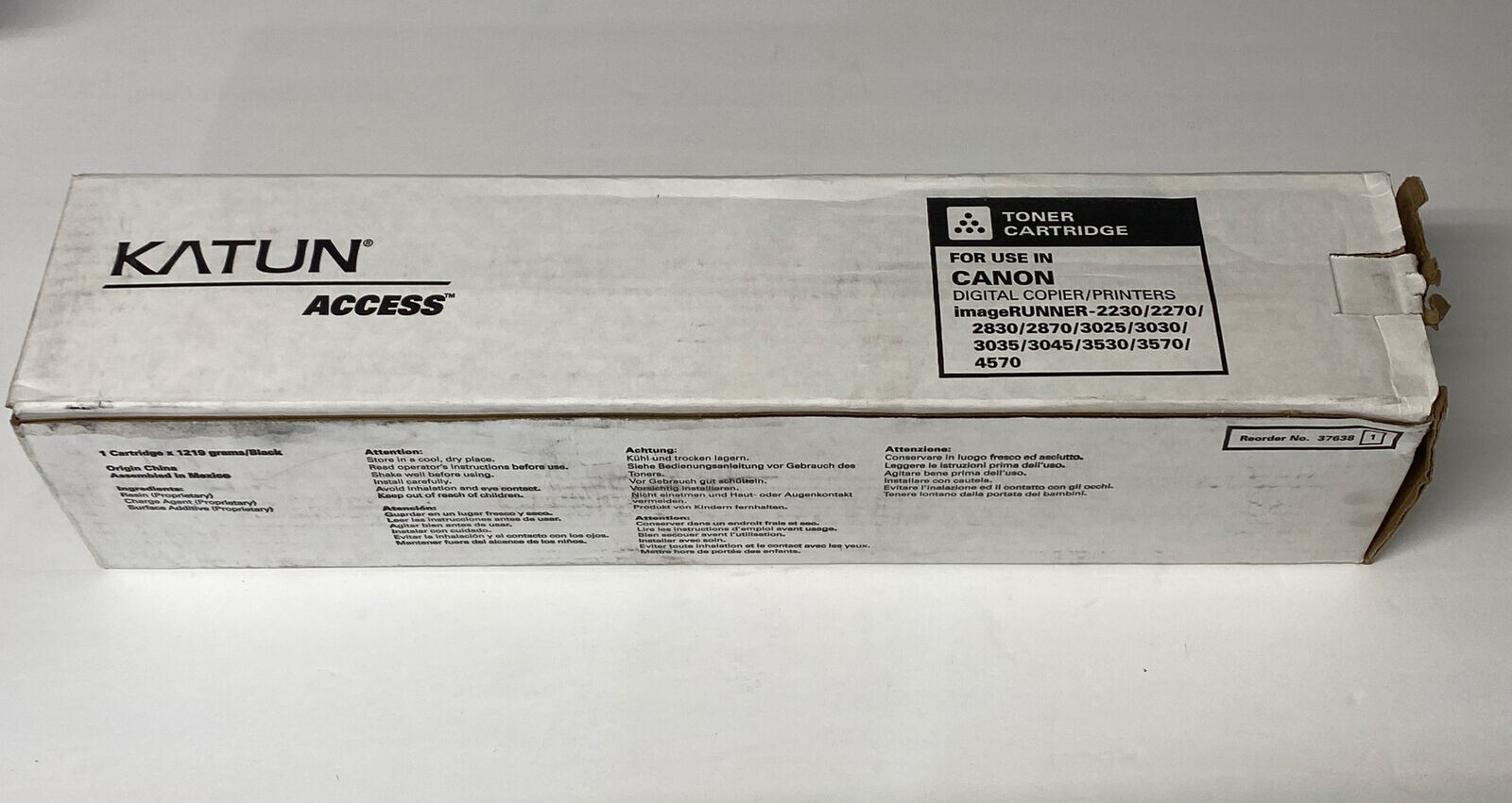 KATUN ACCESS 37638 BLACK TONER CARTRIDGE FOR CANON IMAGERUNNER MODELS ...
