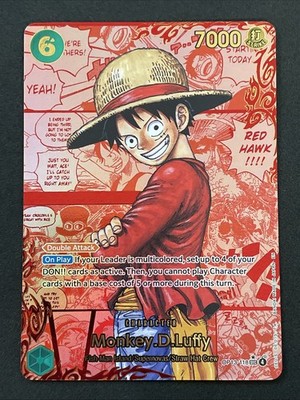One Piece TCG MONKEY.D.LUFFY OP13-118 Red Manga Alt Art - ENGLISH ENG ...