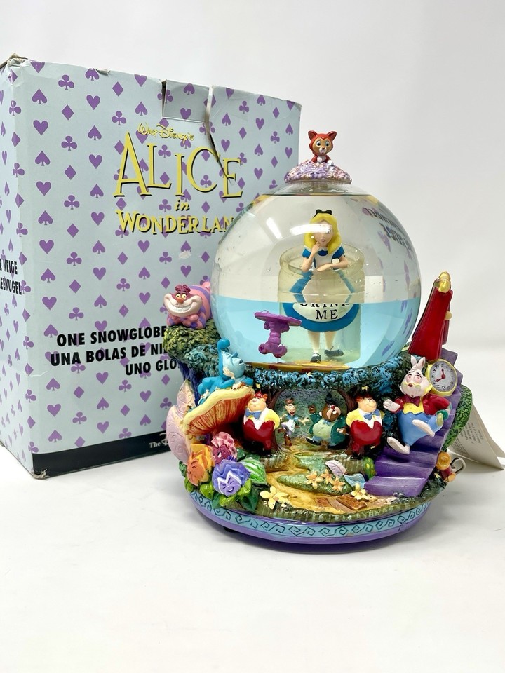 Disney Alice in Wonderland Drink Me Musical Snow Globe Original Box ...