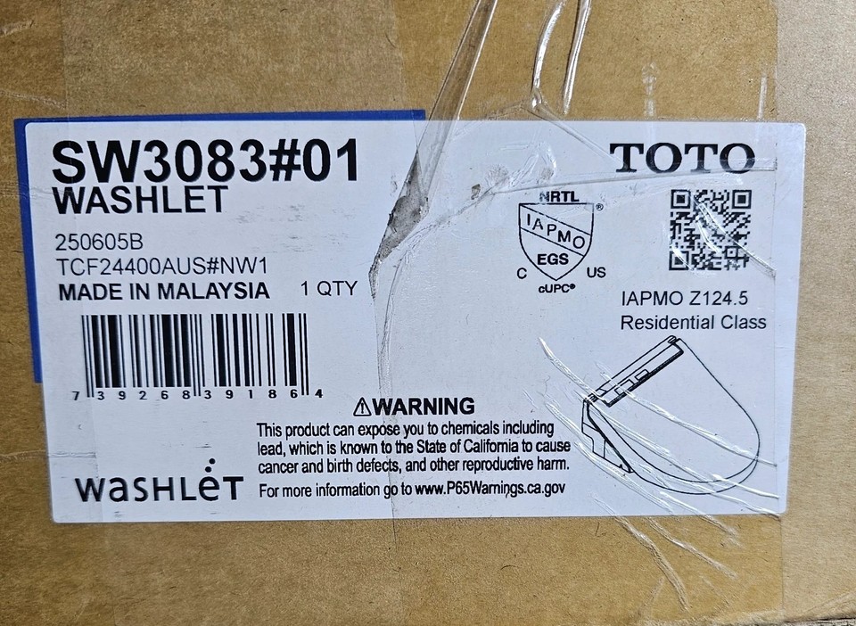 TOTO SW3083#01 WASHLET C5 Electronic Bidet Toilet Seat with PREMIST ...