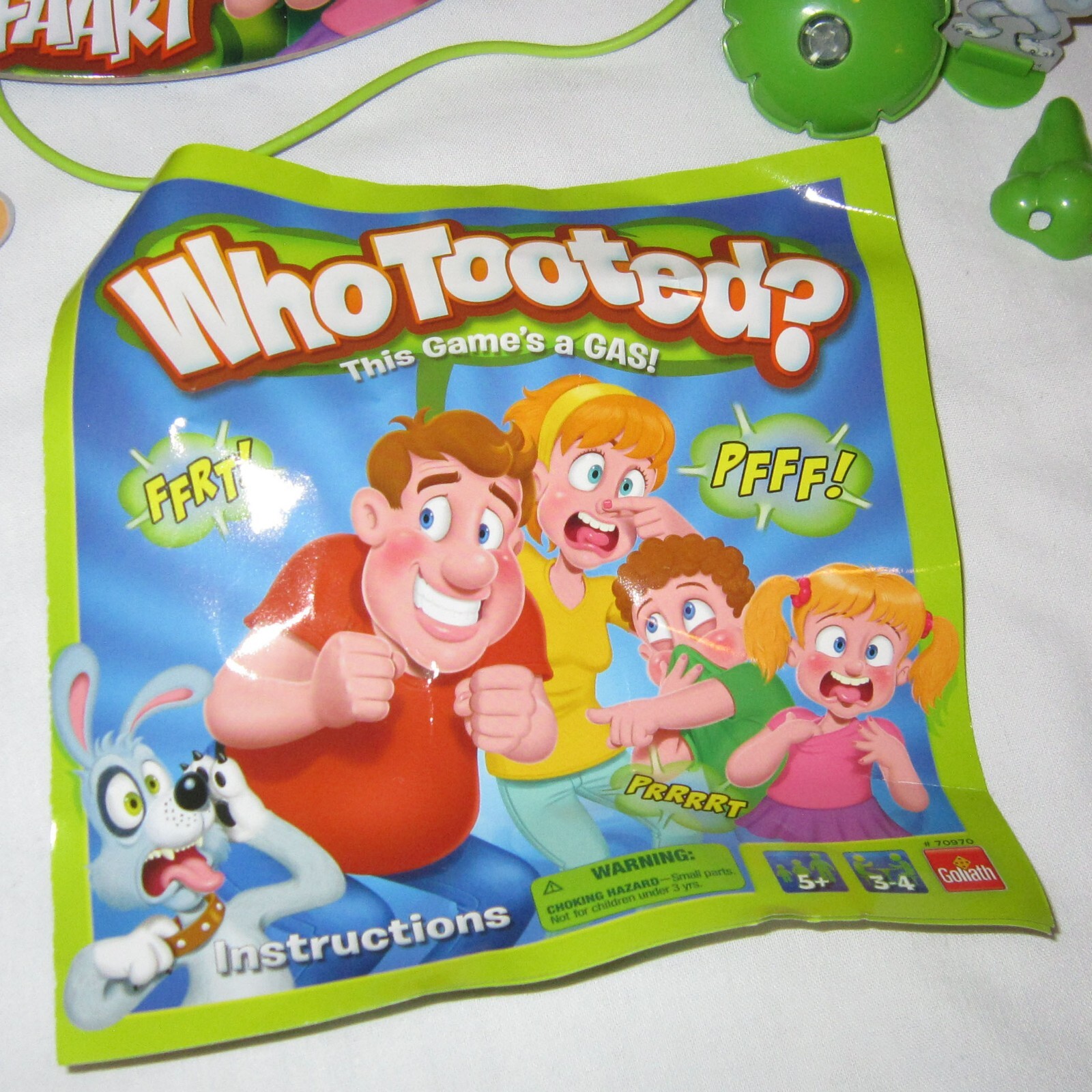 WHO TOOTED? Board Game by Goliath - Missing 2 minor pieces - Gas Fart ...
