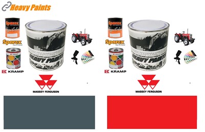 Massey Ferguson Tractor Red & Grey Paint Endurance Enamel Paint 1 Litre ...