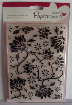 Papermania Universal Embossing Folder 5x7" Secret Garden Background NEW ...