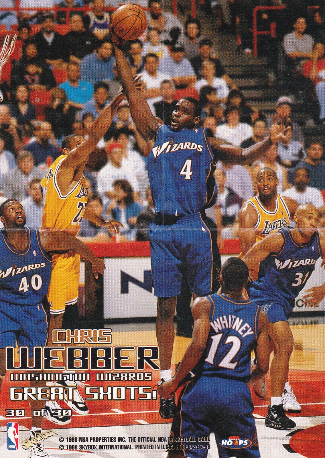 1997-98 Skybox Hoops GREAT SHOTS Mini Posters SET (30) Kobe-Iverson ...