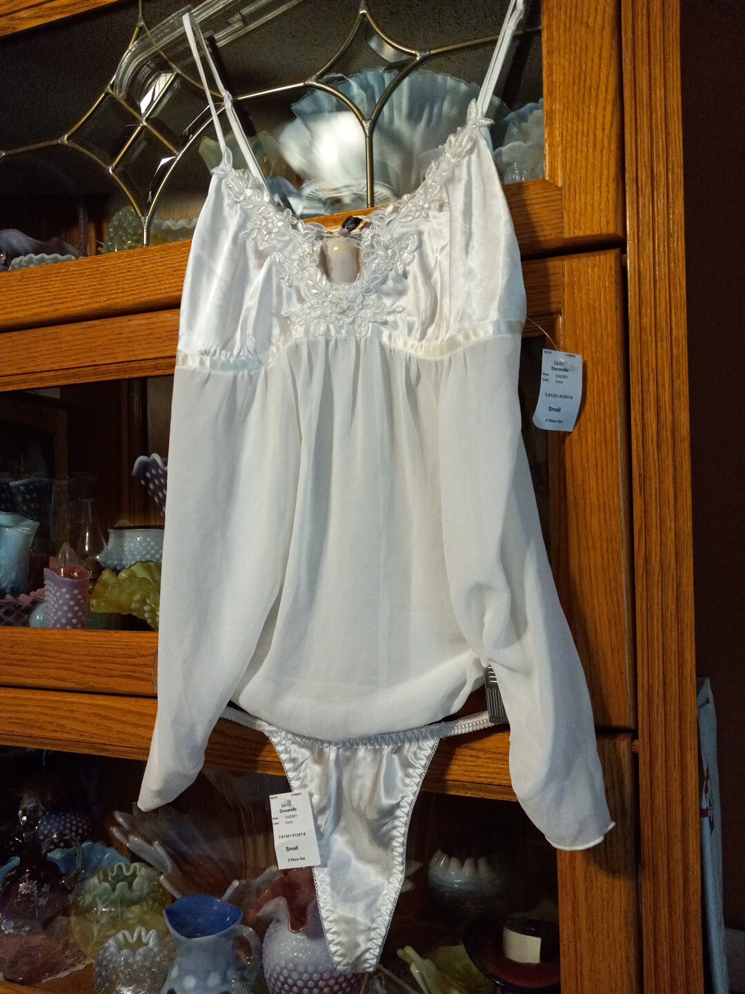 NOS Linea Donatella Lingerie Shiny Glossy Satin Nylon… - Gem