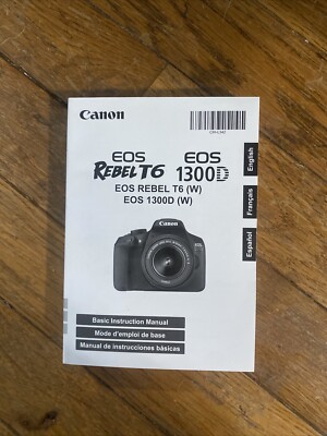 Canon Rebel T6s Instruction Owners Manual EOS 760D Book NEW | eBay
