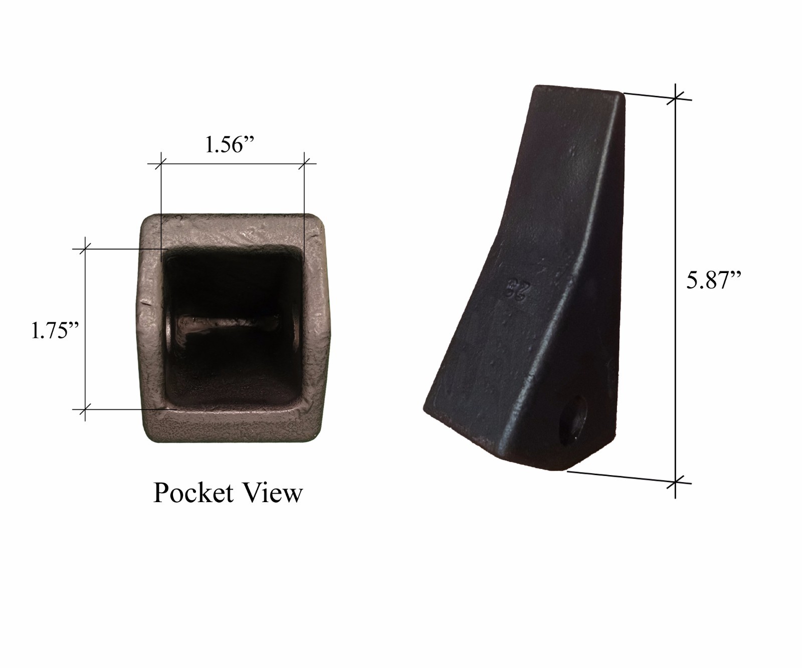 9 Backhoe / Skid Steer / Mini Ex Bucket Teeth - 23, 230, 230SP, D51750 ...