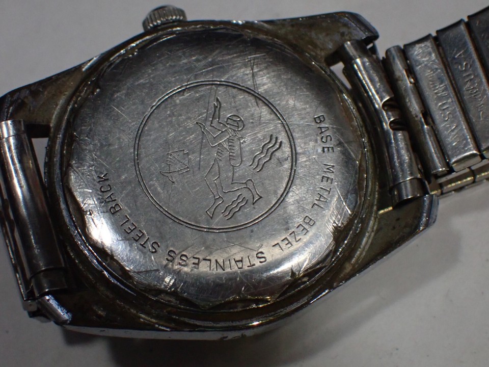 Vintage Model C Orvin 17 Jewel Men's Manual Wind Diver Wristwatch good ...