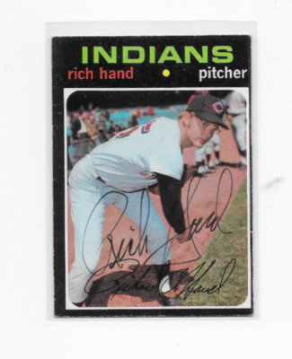 1971 Topps Rich Hand Autographed Card Cleveland Indians In Person ...