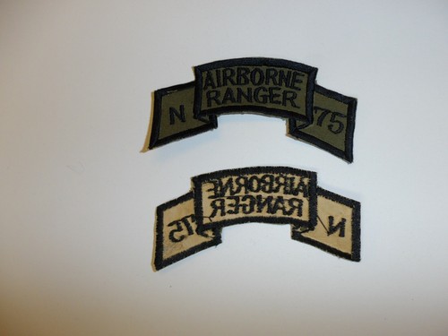 e2892 US Army Vietnam Airborne Ranger tab N Co 75 Infantry 173 Brigade ...