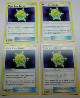 Pokemon 4X TRAINER METAL CORE BARRIER 180/214 UNCOMMON NM CARD | eBay