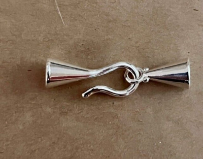 Hook and Eye Cone Clasp, silver plated, 35mm x 10mm x 6.2mm | eBay