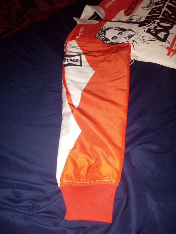 Reason Pablo Escobar Racing Jacket Bomber Style Red White Size Large | eBay