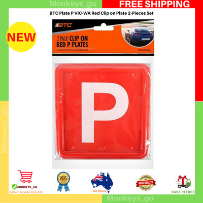 Plate P VIC-WA Red Clip on Plate 2-Pieces Set | NEW AU FREE SHIPPING ...