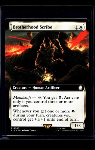 2024 MTG Magic The Gathering PIP Fallout Extended Art #365 Brotherhood ...