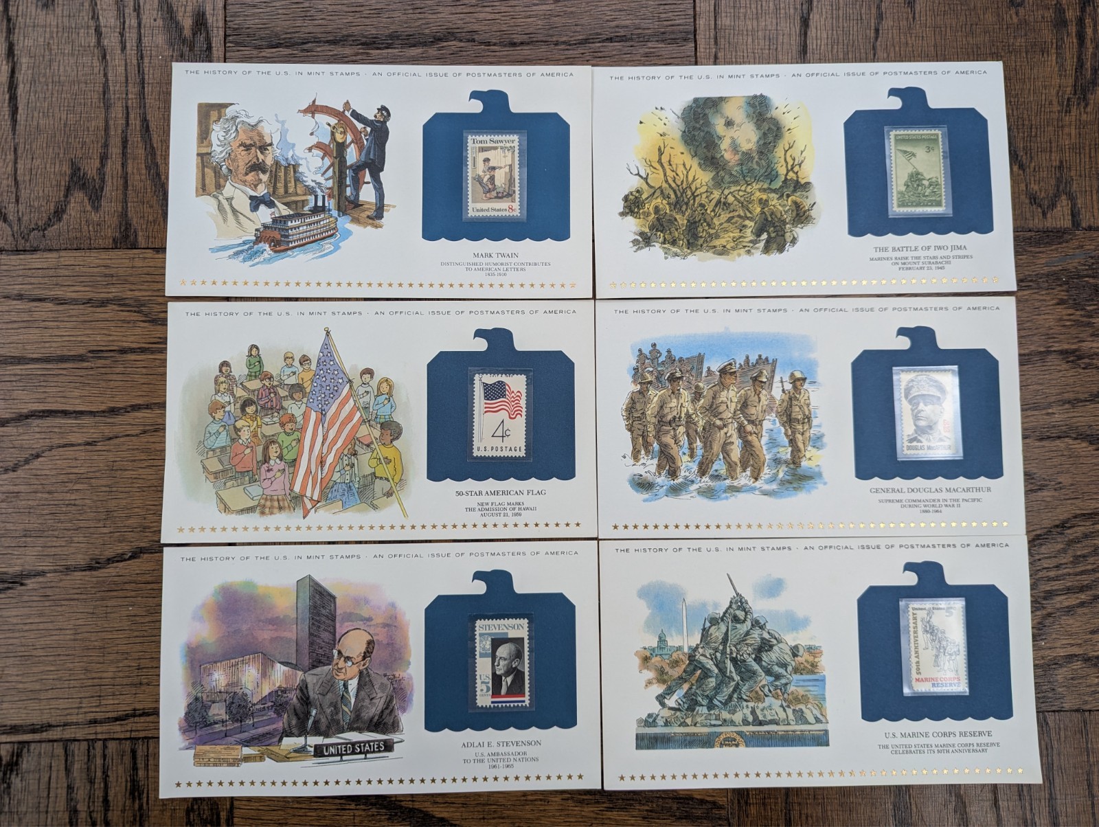 (Lot of 26) History of the US in Mint Stamps Set Postmasters America ...