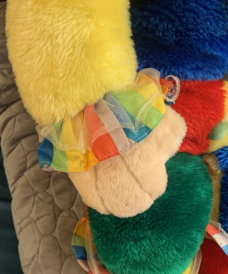 Cuddle Wit Creation Rainbow Color Jumbo 40” Plush Clown 1989 Vintage ...