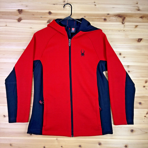 Spyder Sweater Boys XL Red and Black Core Full Zip Fleece Lined ...