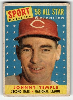 1958 Topps Johnny Temple #478 Cincinnati Redlegs MID GRADE OK! | eBay