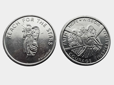 Angel of Hope Wisdom Coin Double Sided Christening Confirmation Gift ...