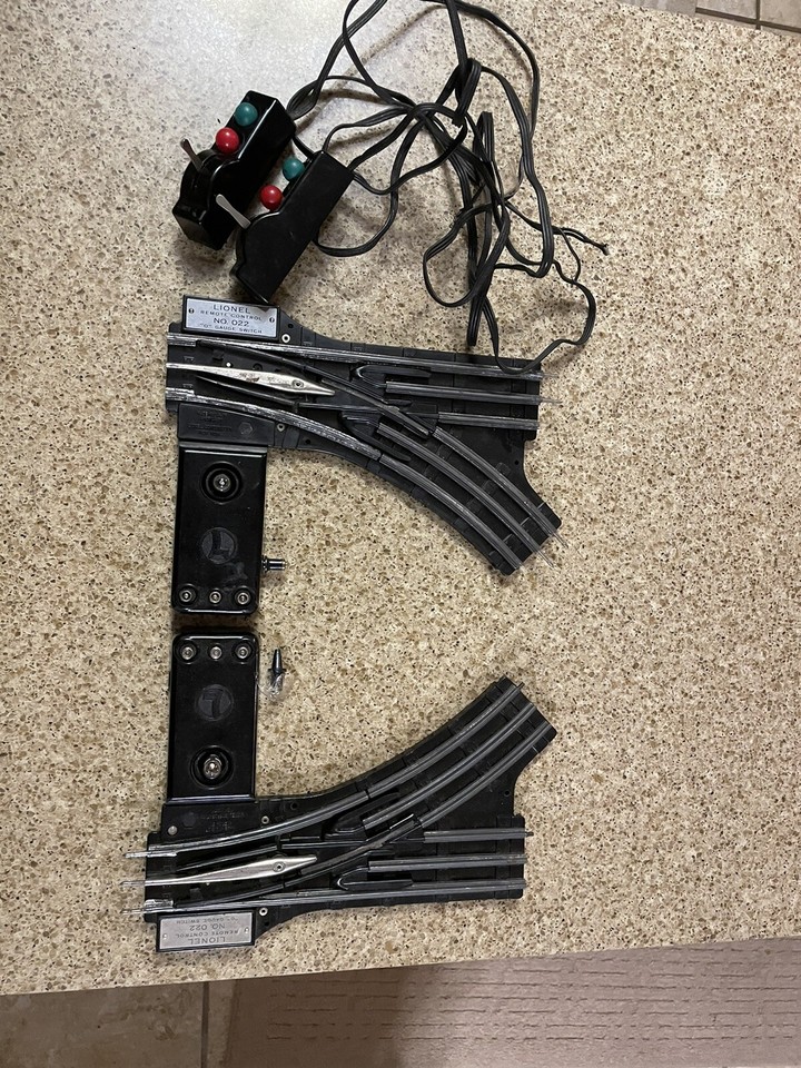 Vintage Lionel O Guage No 22 Track Turnout Switches R & L Set 2 w ...