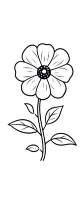 Flower Outline Vinyl Sticker - Pink - 10" x 6" | eBay