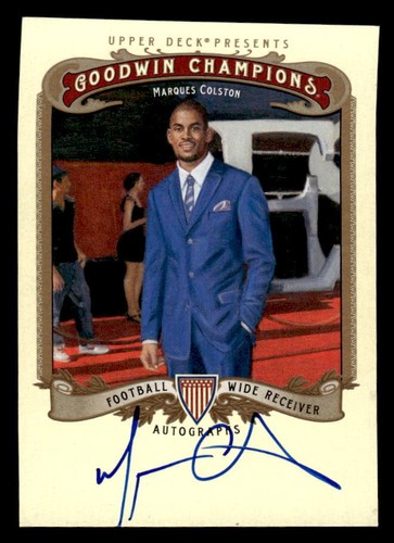 2012 Upper Deck Goodwin Champions #A-MC Marques Colston Autographs | eBay
