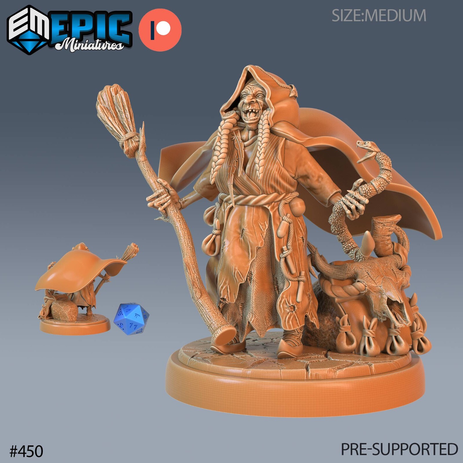 Baba Yaga Witch Dungeons and Dragons Miniature D&D Epic Miniatures ...