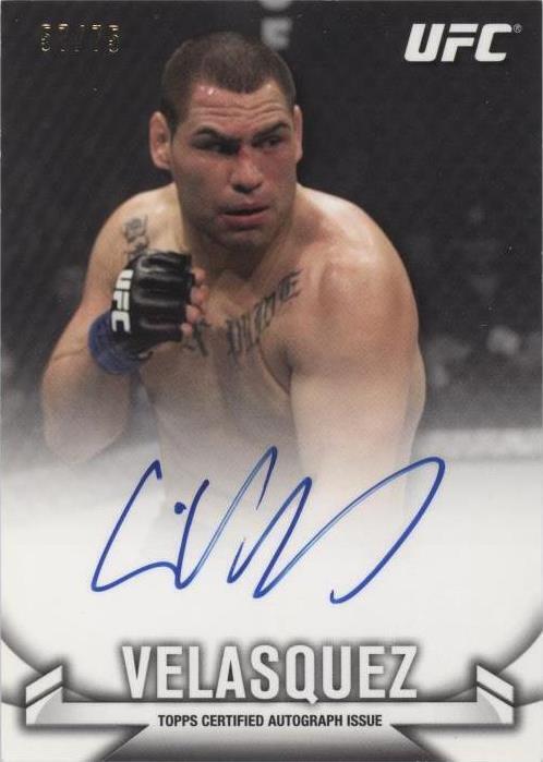 2013 Topps UFC Knockout - Autographs Cain Velasquez #KA-CV /75 (AU) for ...