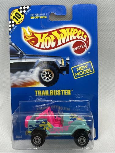 VINTAGE 1990 HOT WHEELS TRAIL BUSTER #110 SPEED POINTS BLUE CARD NIP | eBay