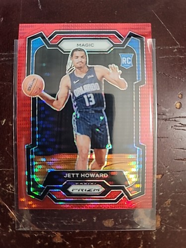 JETT HOWARD 2023-24 PANINI PRIZM RED SEISMIC PULSAR PRIZM CARD #132 RC ...